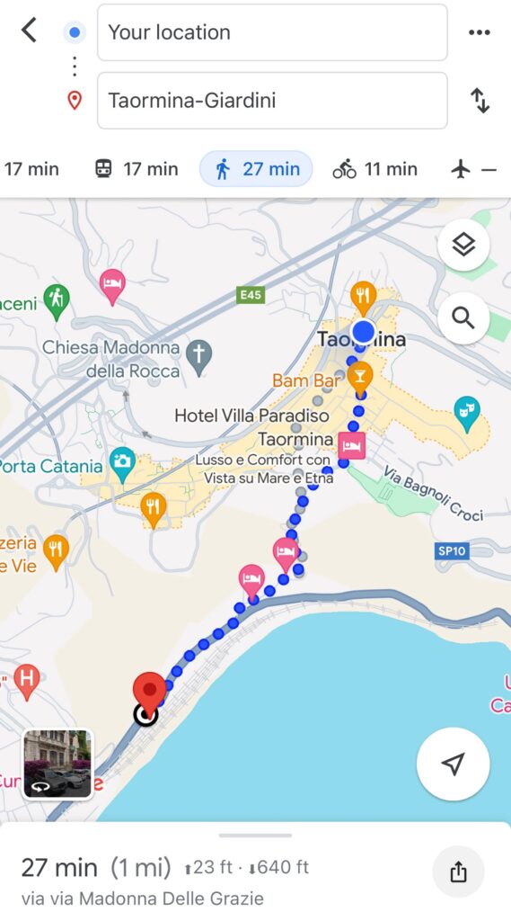 How to Get to Taormina from Messina Cruise Port - meganywhere
